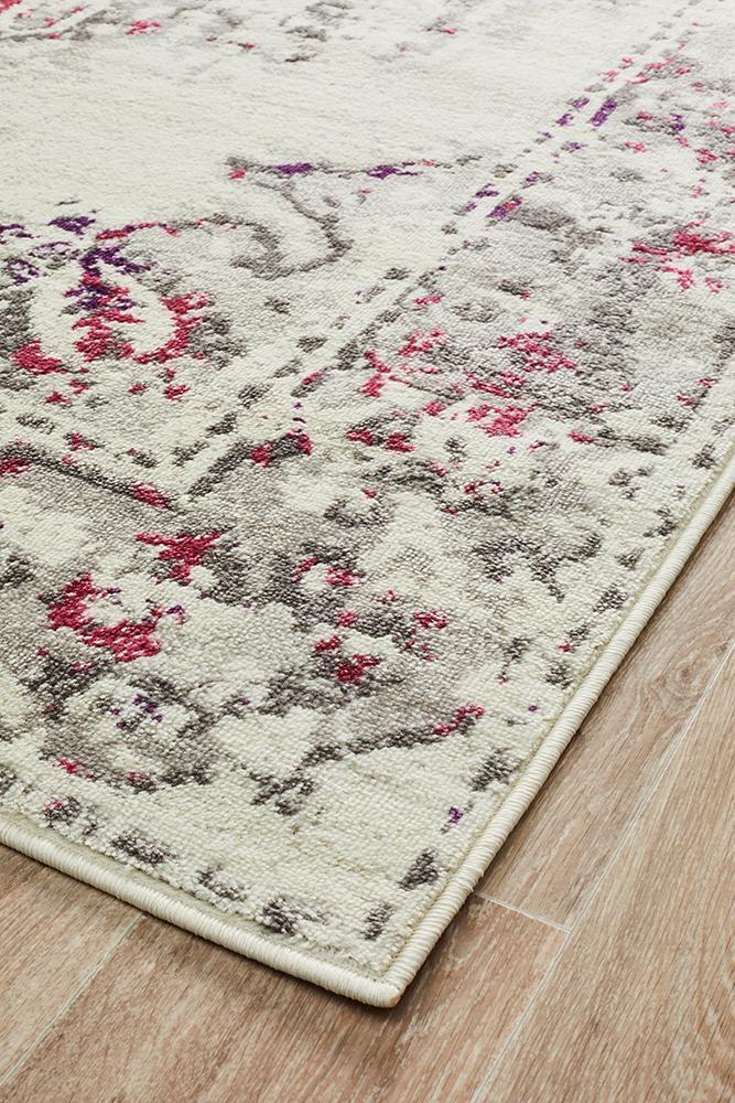 Ava Transitional White Pink Grey Rug – Gamila Rugs